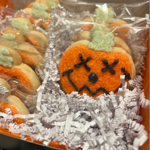 Halloween Pumpkin Face Cookie | Individually wrapped – SuperLove ...